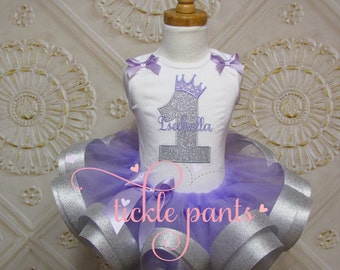 Simple and Sweet Initial and Name Tutu Outfit Pink by TicklePants