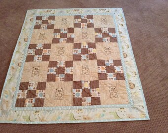 Teddy bear quilt | Etsy