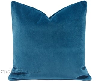 Emerald Green Velvet Pillow Decorative by STUDIOTULLIAPILLOWS