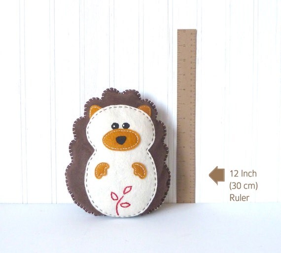 Hedgehog Sewing Pattern Felt Hedgehog Plush Softie Woodland