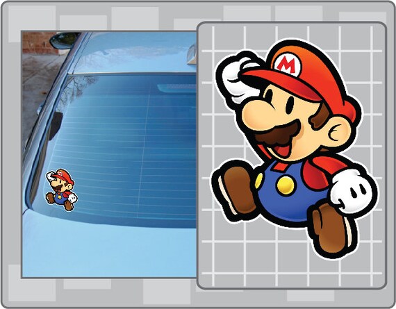 PAPER MARIO vinyl decal from Super Mario Bros. Sticker for