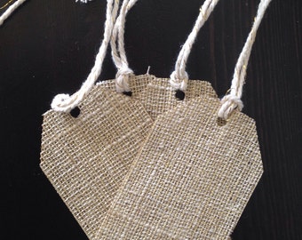 Burlap gift tags | Etsy