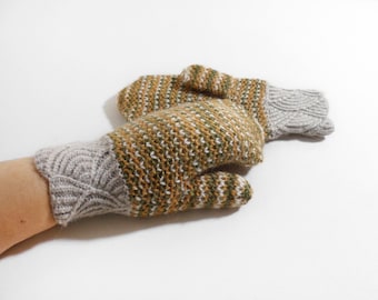 Double knit mittens | Etsy