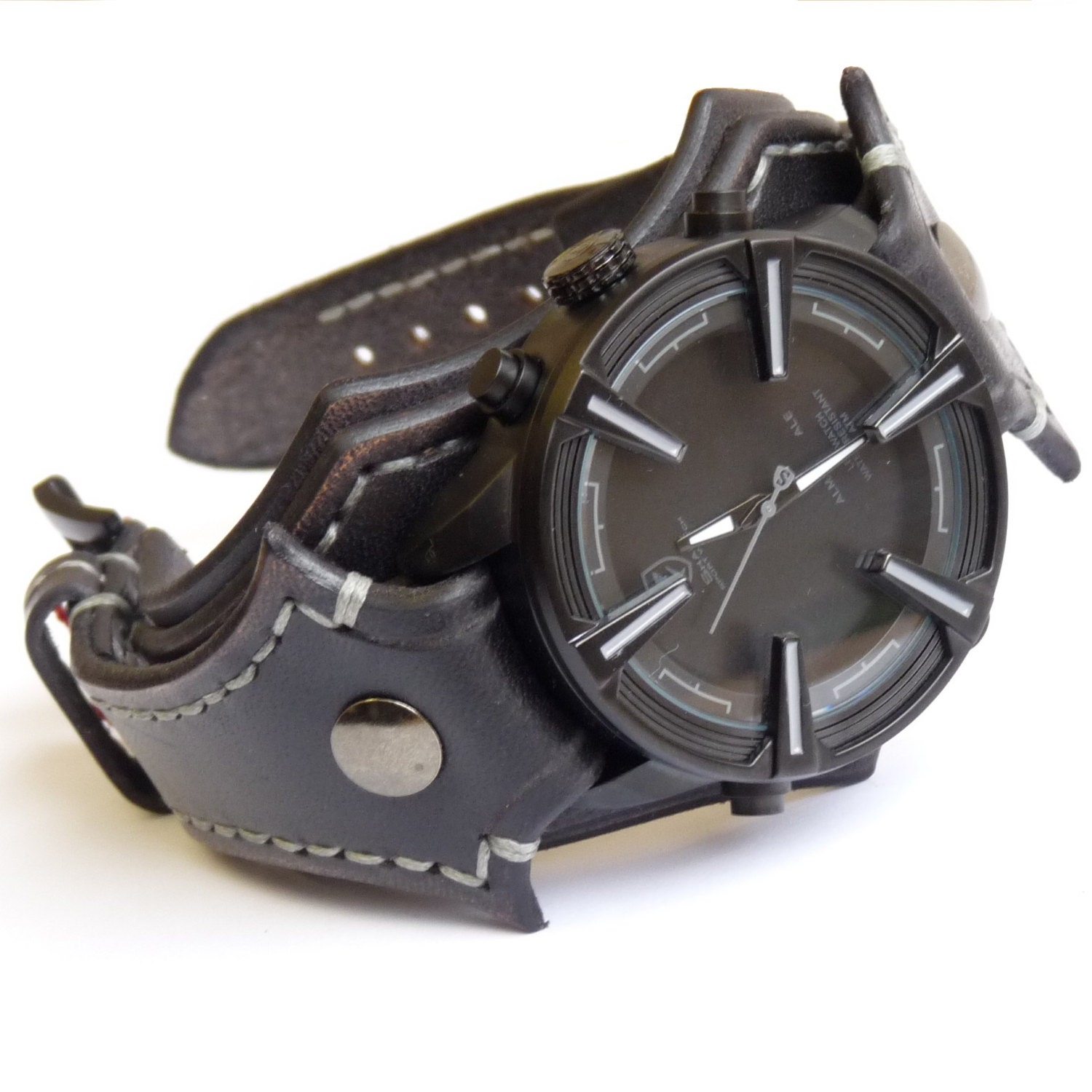 Mens Watch Unique Watch For Men Shark Leather Watch Vintage