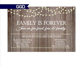Items similar to Christmas Party Invitation Family Reunion Holiday ...