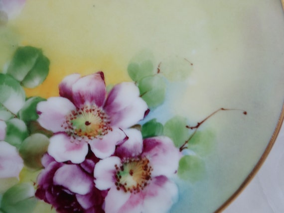 Vintage Hand Painted Poppy Plate