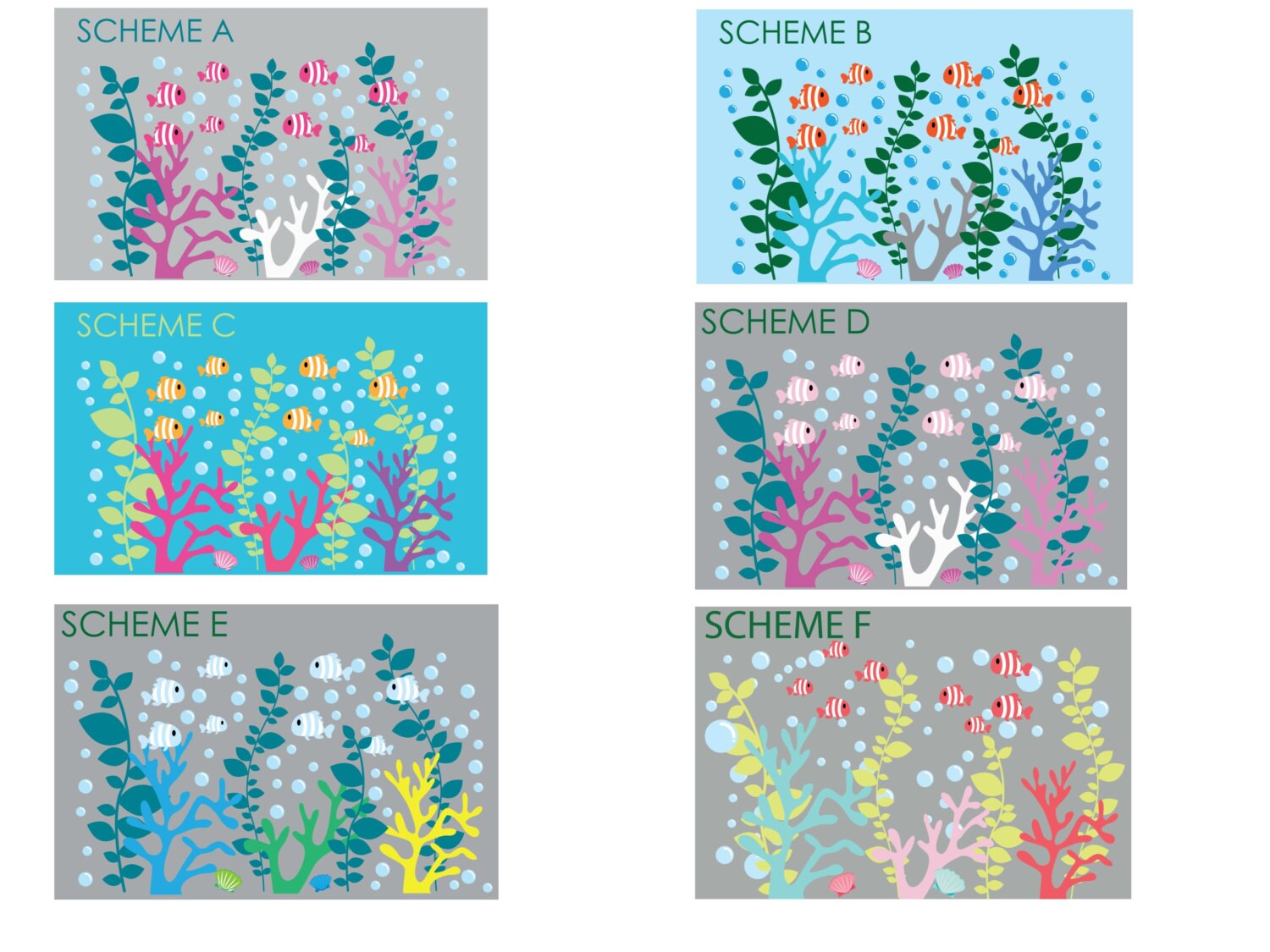 Coral Reef Decals Coral Wall Decal Under the Sea Decals