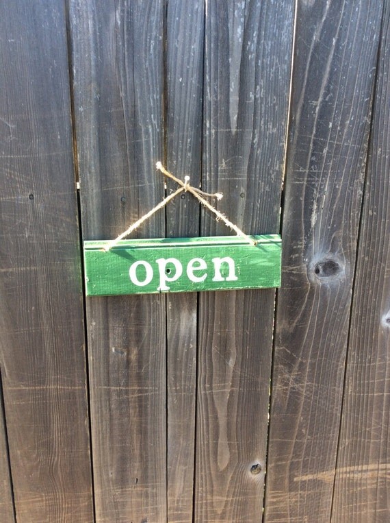 Open/Closed Rustic Window Sign