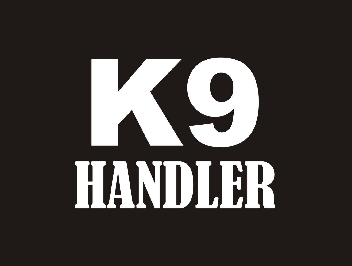 K9 handler decal, K9 handler sticker, K9 handler, K9 car sticker ...