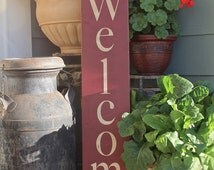 Popular items for wooden welcome sign on Etsy