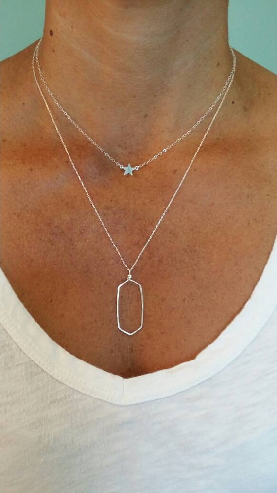 Tiny Sterling Silver Star Necklace Star Tiny Star Sterling