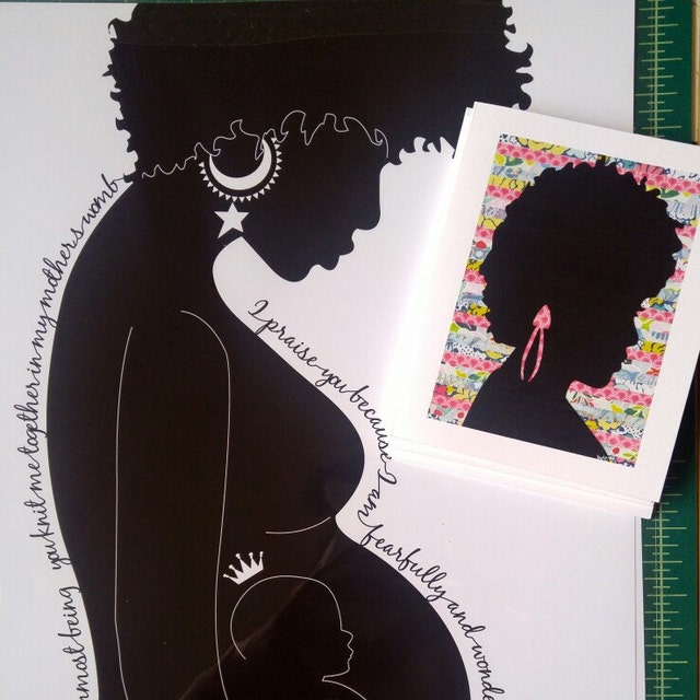 blackgirlmagic shown in paper cut & silhouette by WashingtonCuts