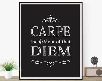 Carpe diem art | Etsy