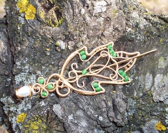 Elven leaf brooch | Etsy