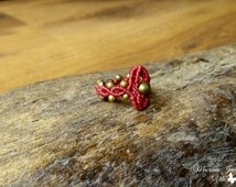 Unique macrame ring related items | Etsy