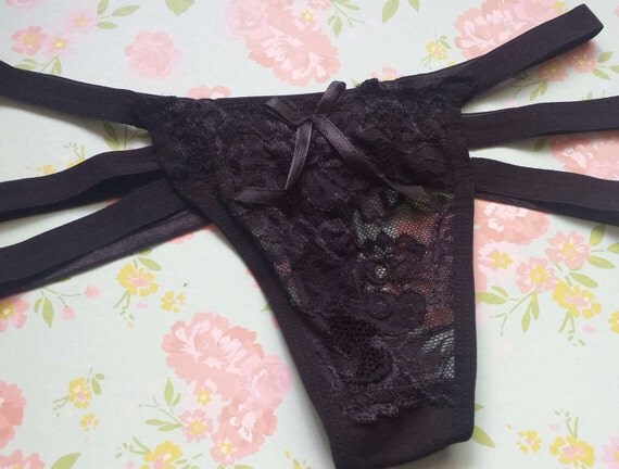 Three Strap Panties Lace Underwear Lingerie By Seducinglucifer