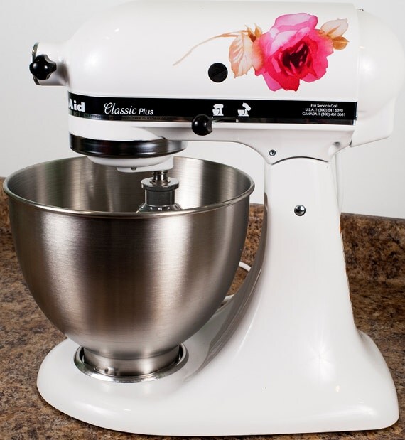 Watercolor Roses Floral Bakery Kitchenaid Mixer Mixing Machine