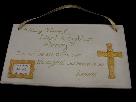 Personalised Memorial Plaque In Loving Memory Sign