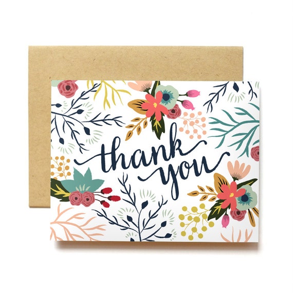 Thank You Card Set Boxed Cards Hand Painted Notecards