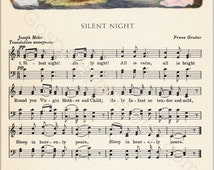 Unique christmas sheet music related items | Etsy