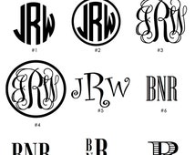 Popular items for monogram sticker on Etsy