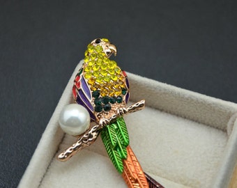 Parrot brooch | Etsy