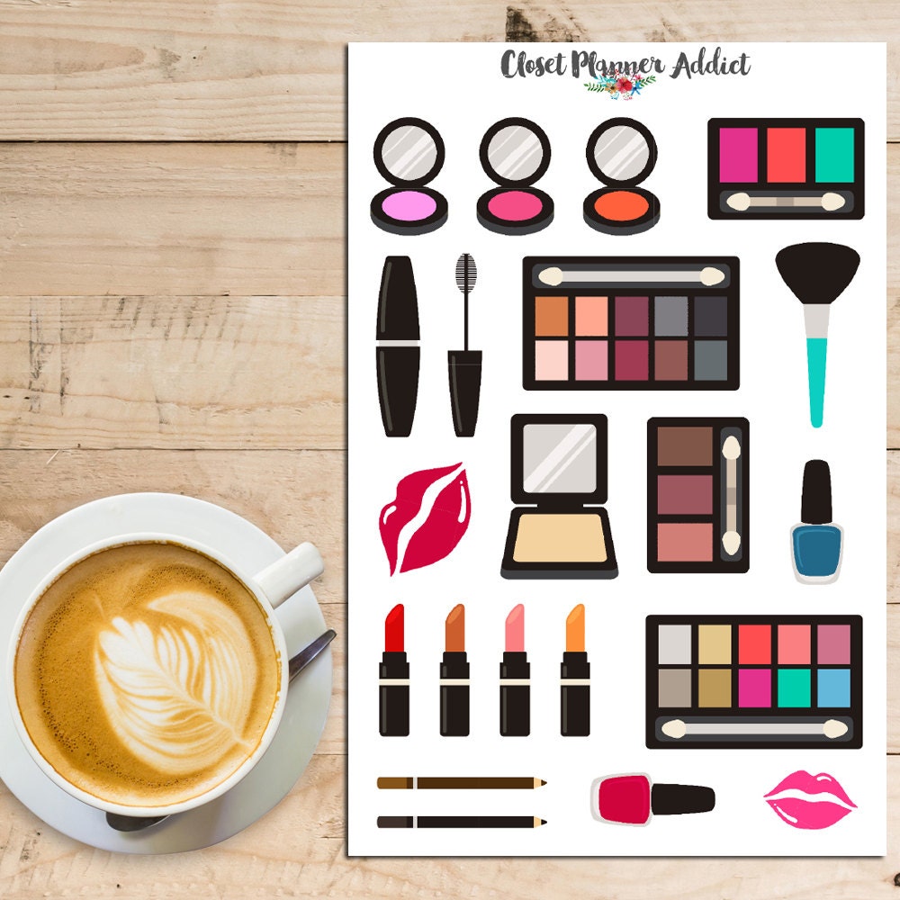 Cosmetics Makeup Kit Planner Stickers | Makeup Stickers | Cosmetics ...