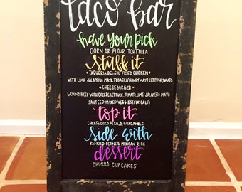 Unique taco bar sign related items | Etsy