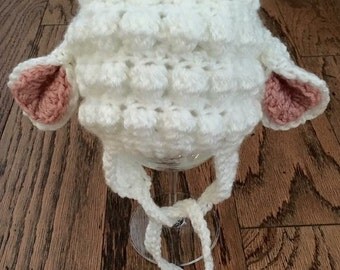 Crochet lamb hat | Etsy