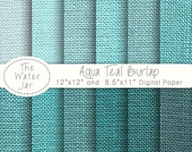 Unique burlap and teal related items | Etsy