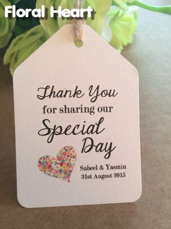 Thank You For Sharing Our Special Day Personalised Wedding