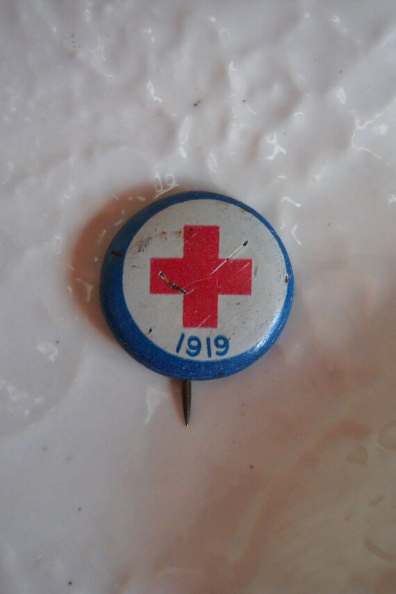 Vintage 1919 Red Cross Lapel Pin WWI Collectible Pin by jaczko2