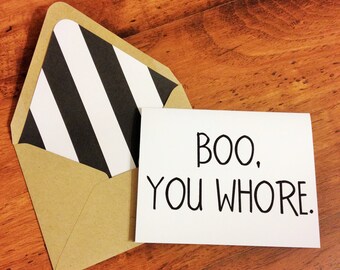 Boo you whore | Etsy