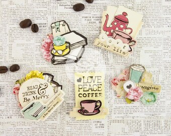 Unique cafe stickers related items | Etsy