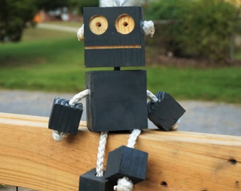 Items similar to Block Bot a robot made from reclaimed wood on Etsy