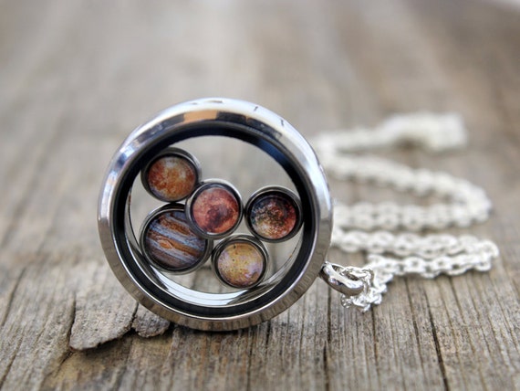 Jupiter Jupiter Necklace Jupiter Moons by SunAndStarsJewelry