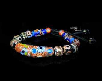 Shell Armband-Armlet-Upper Arm Cuff Woven Fringe by BorneoHunters