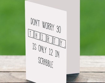 30th Birthday Card The Big 30 Milestone Birthday 1987