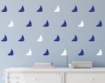 sailboat wall decal boat 3D window boat wall decal for home