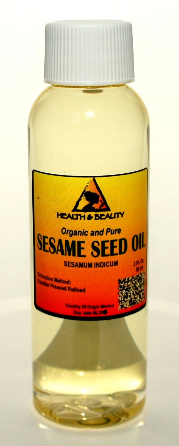2 oz SESAME OIL REFINED Organic Carrier Expeller by HBOilsCenter