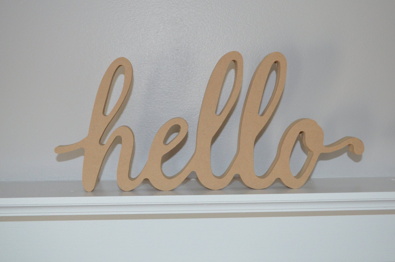 Unfinished Hello Cursive Letters Handmade Wooden Letters