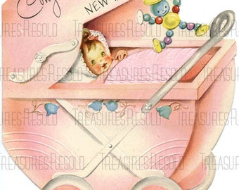 Digital baby card | Etsy