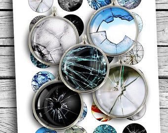 Shattered glass art | Etsy