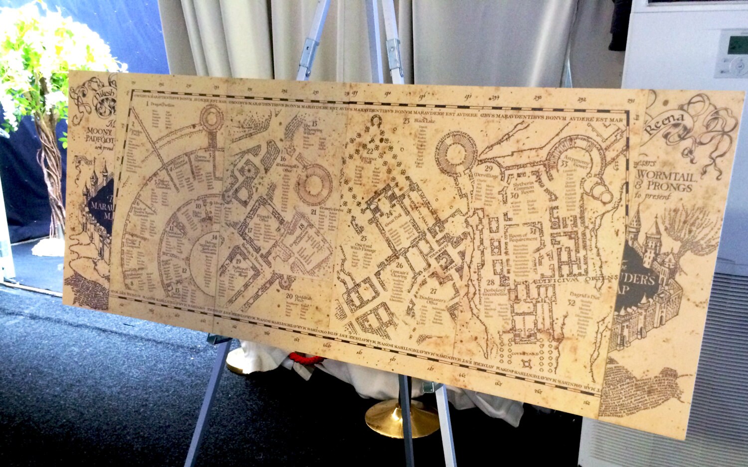 Harry Potter Marauders Map Seating Plan Board 70cm x 150cm