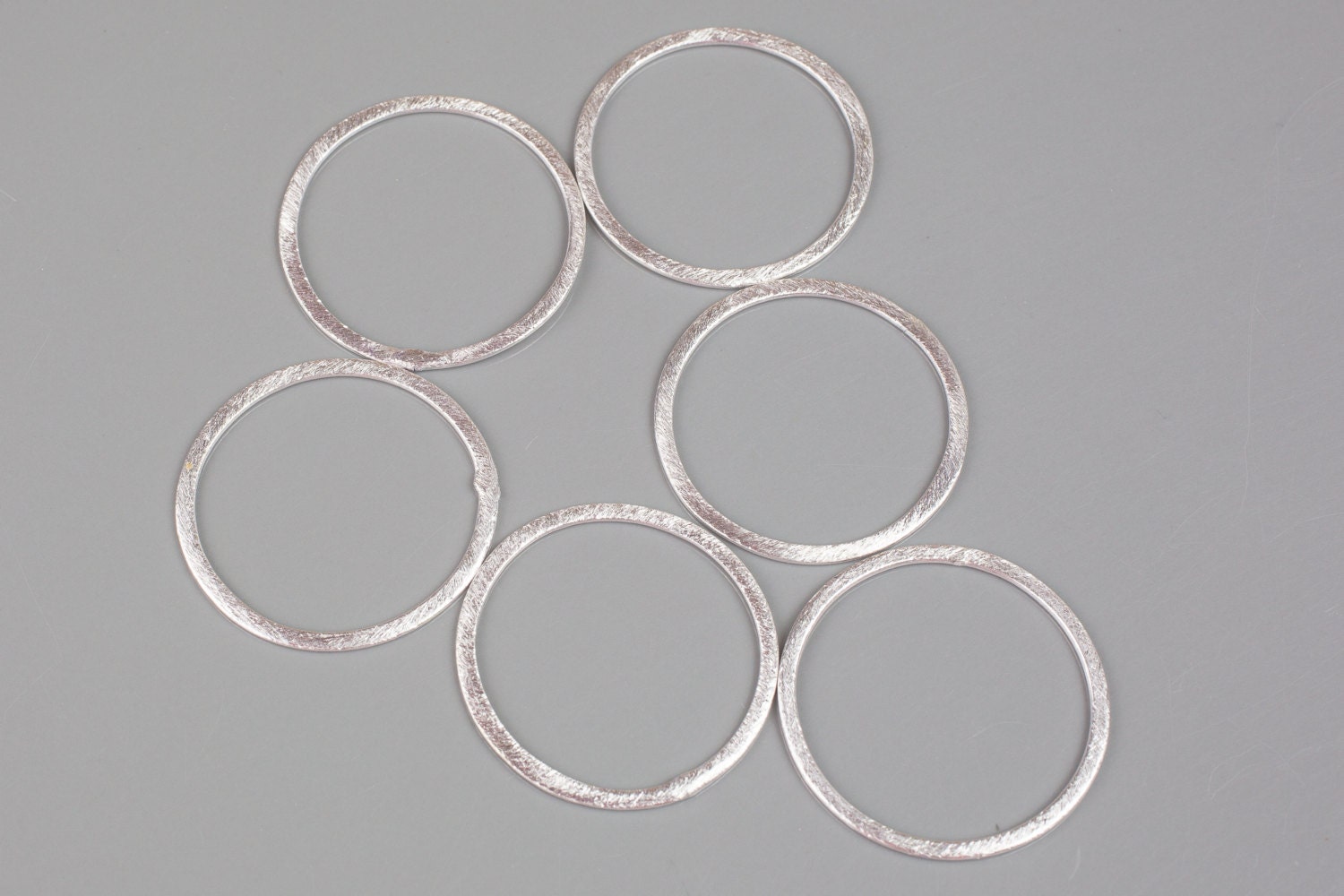 Brushed Silver Soldered Flat Rings5 Sizes 20mm to by beadboat1