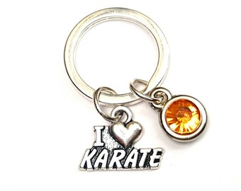 Items similar to Karate charm in antique silver or gold plated pewter ...