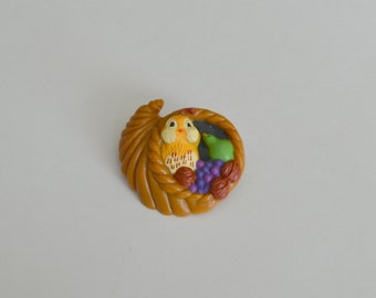 Cornucopia pin | Etsy