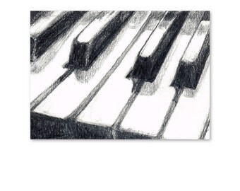 Piano keyboard print | Etsy