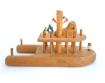 Wooden toy boat | Etsy