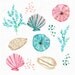 Glitter Seashells Clip Art Glam sea shells coral marine
